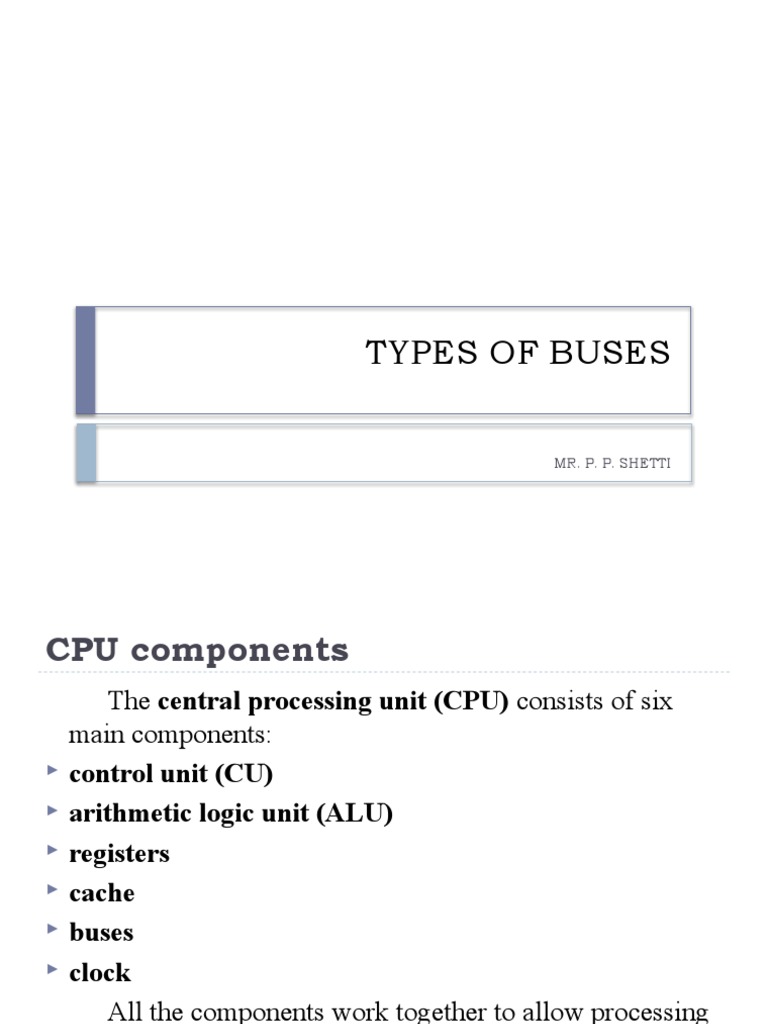 Types of Buses | PDF