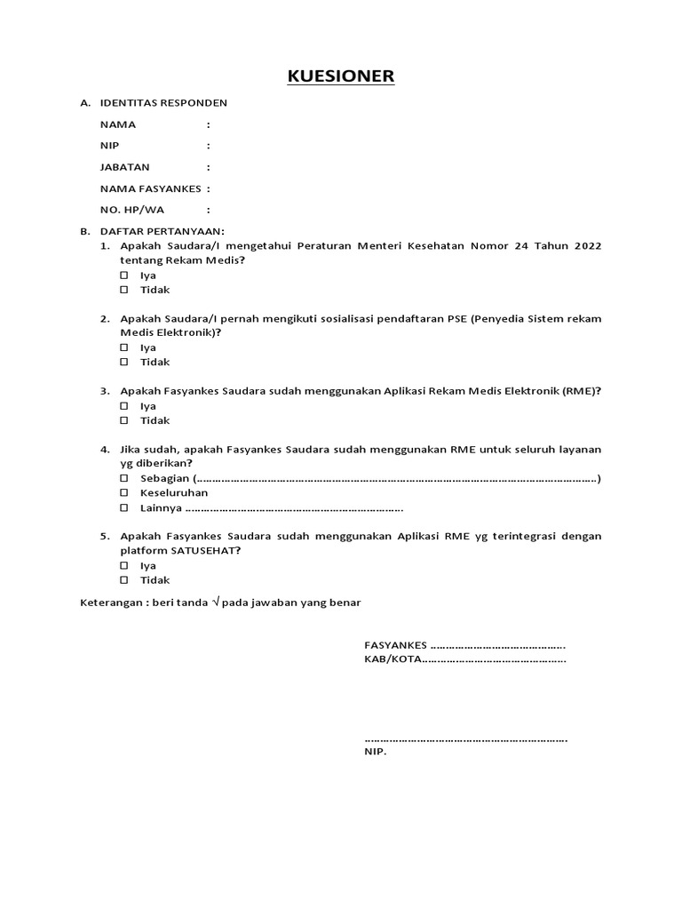 Kuesioner PDF | PDF | Karier & Perkembangan | Bisnis
