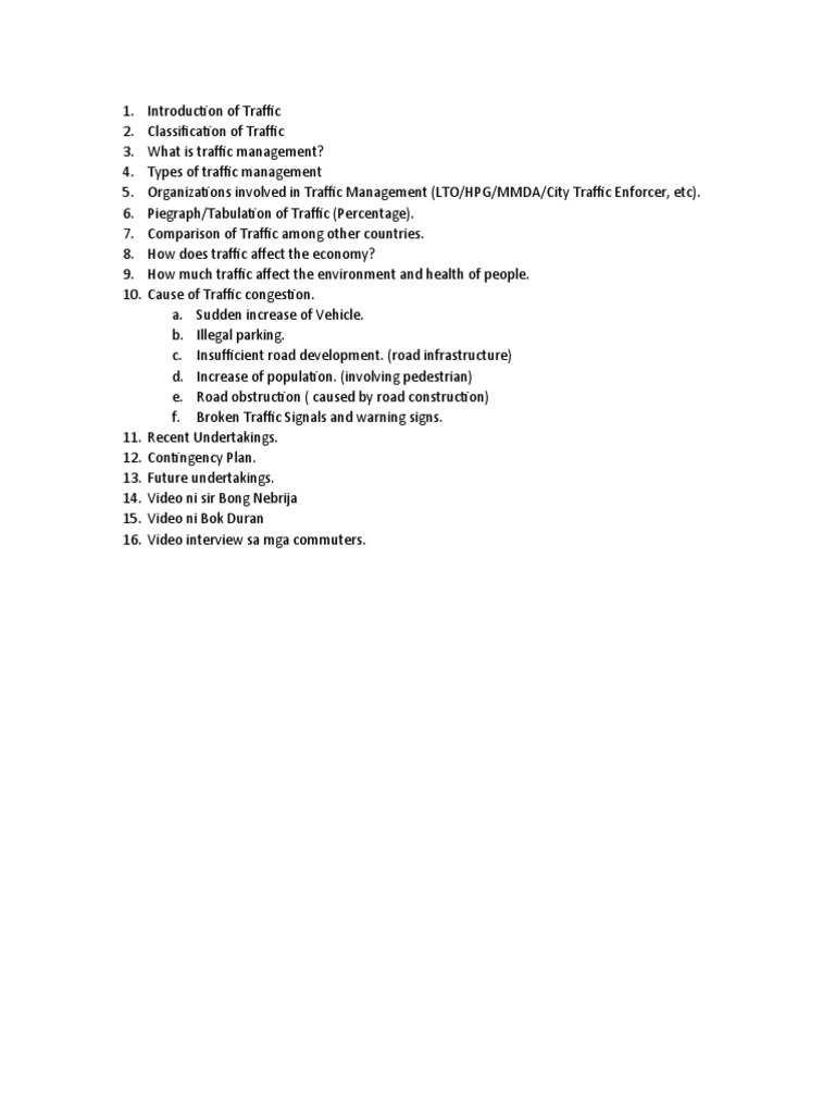 Traffic Management | PDF