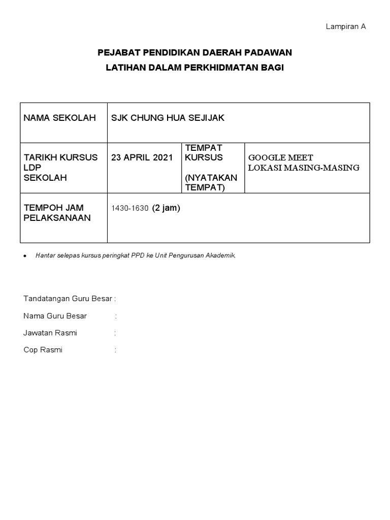 Borang LDP Pat | PDF