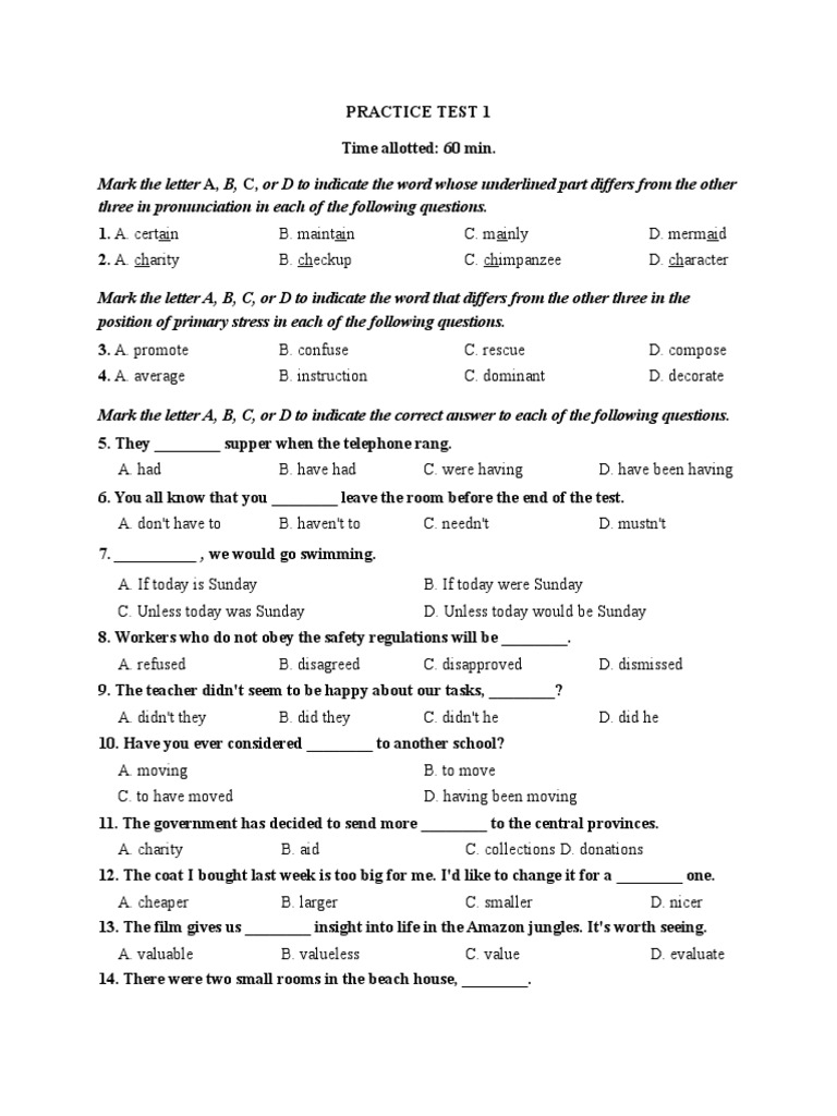 Practice Test 1 Pdf 