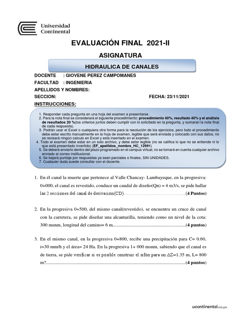 Examen Final PDF | PDF
