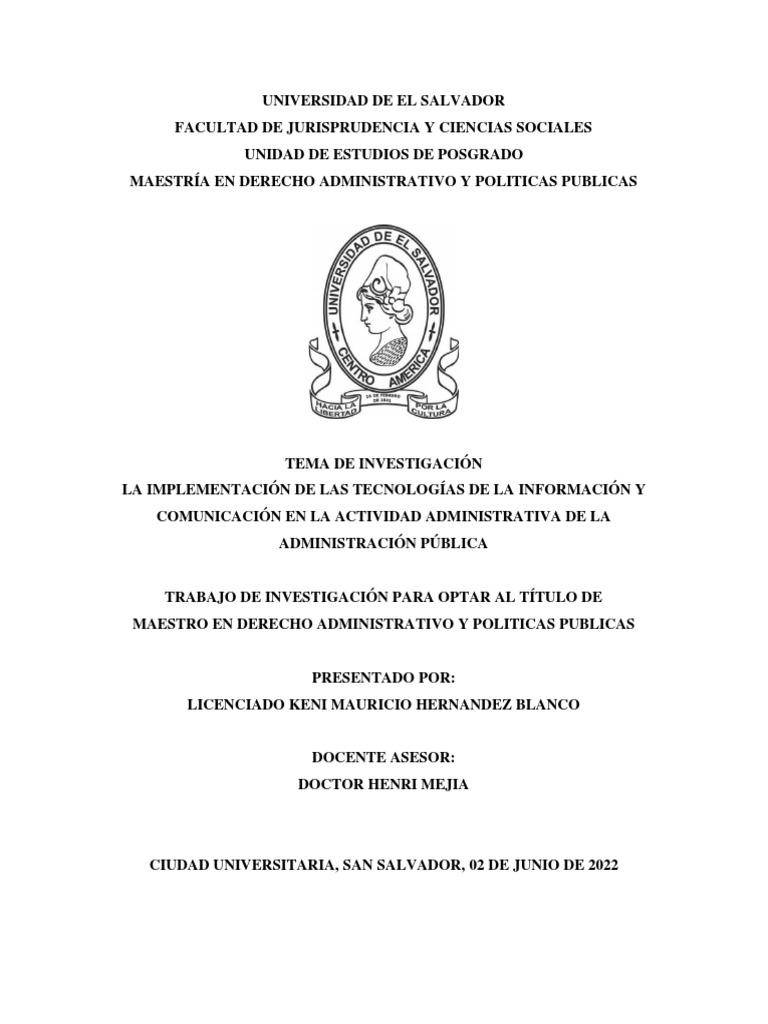 La Implementación de Las Tecnologías de La Información y Comunicacion en La Actividad ...