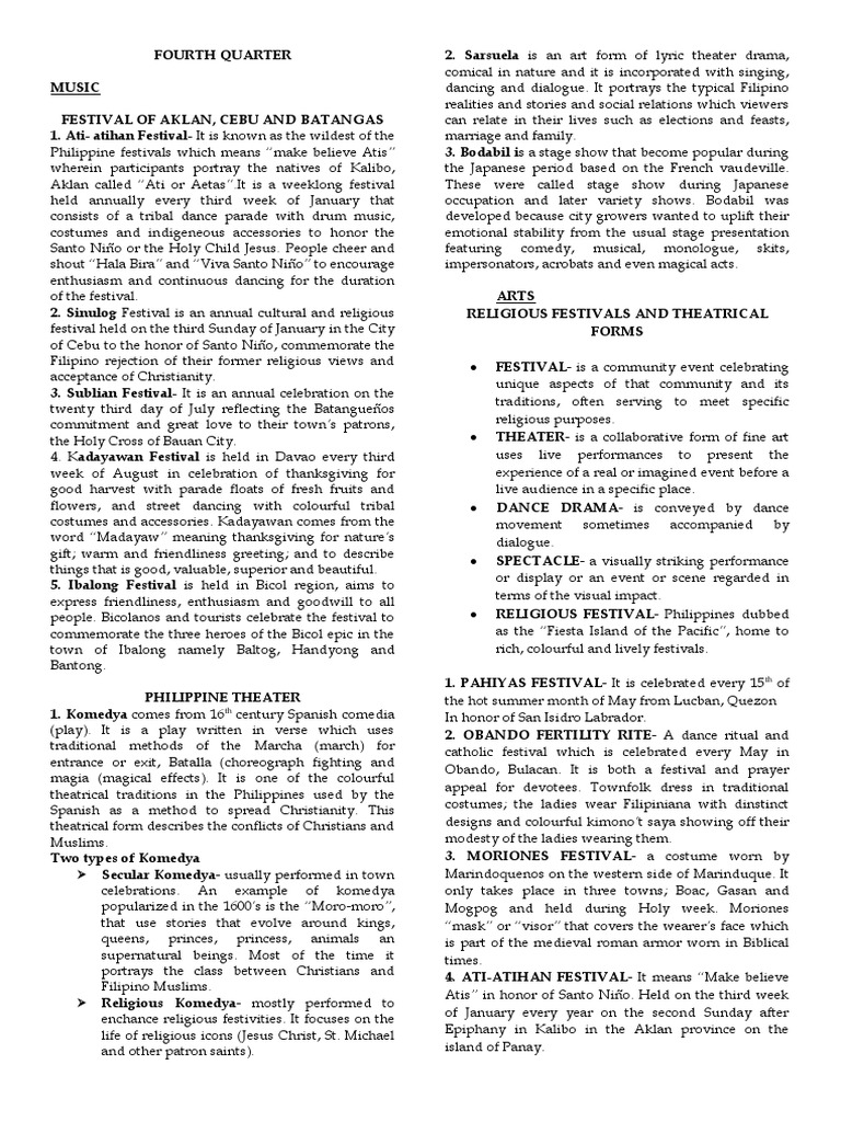 Mapeh 4th-Quarter-Notes | PDF