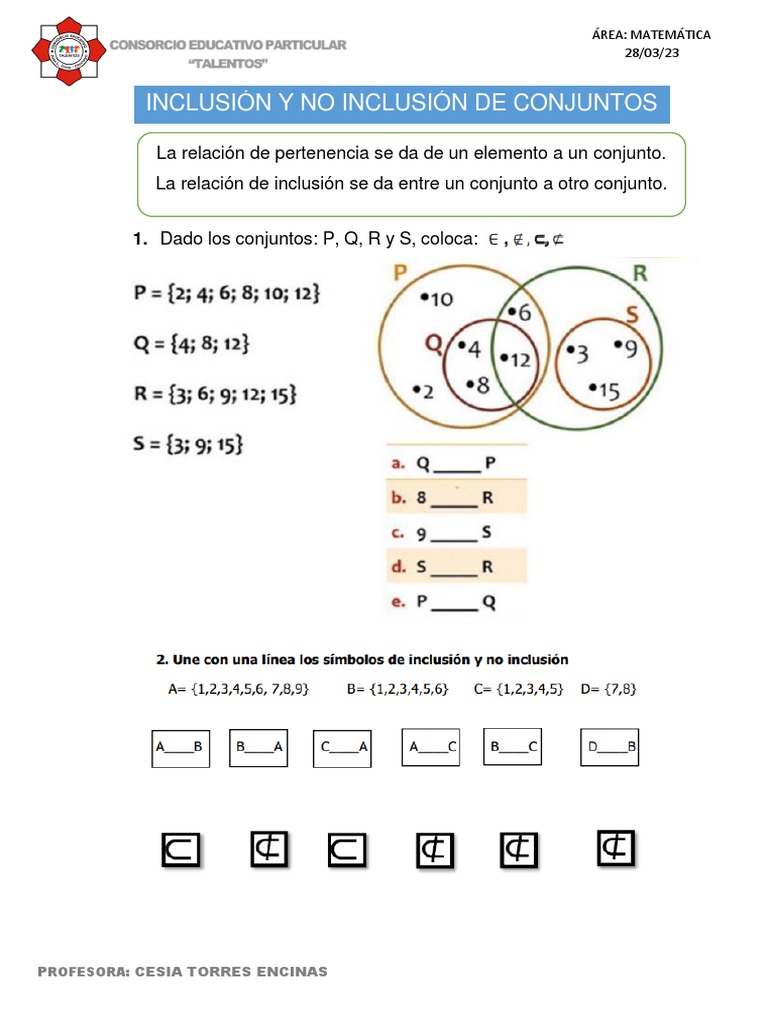 Inclusion y No Inclusion 28 03 2023 | PDF