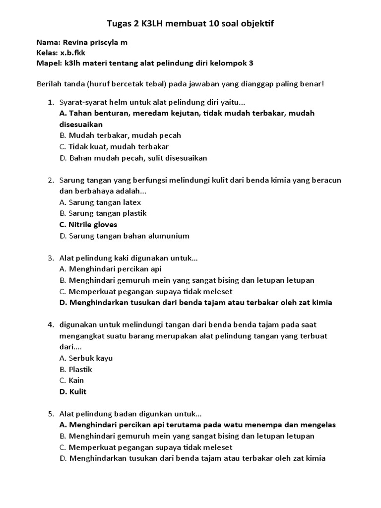 Tugas 2 Biologi Membuat 10 Soal Objektif | PDF