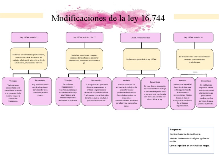 Mapa Conceptual Ley 16.744 | PDF