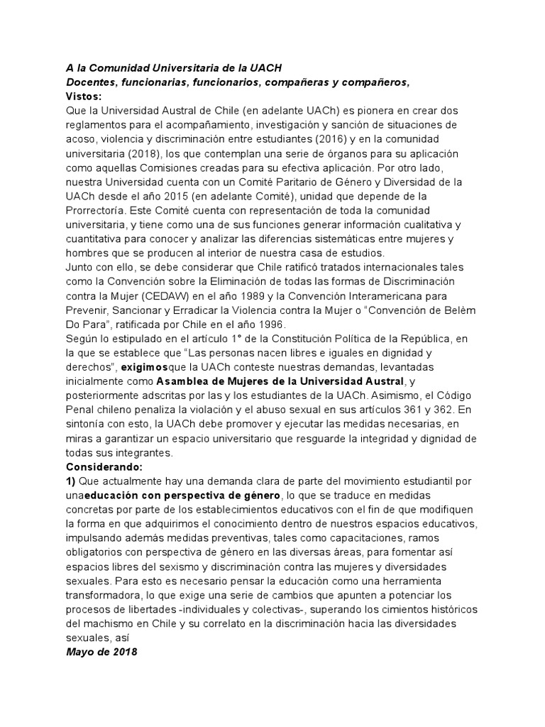 Petitorio de La UACH PDF | PDF