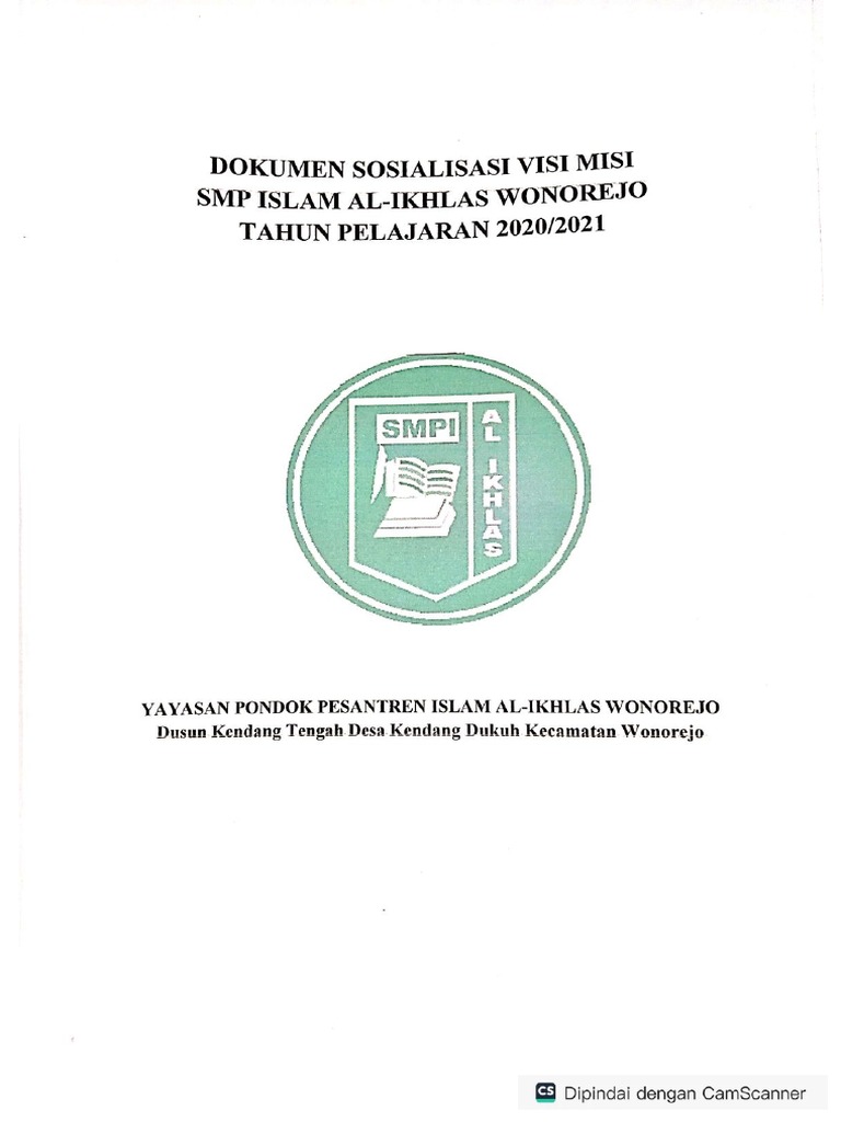 Dokumen Sosialisasi Visi Misi PDF | PDF