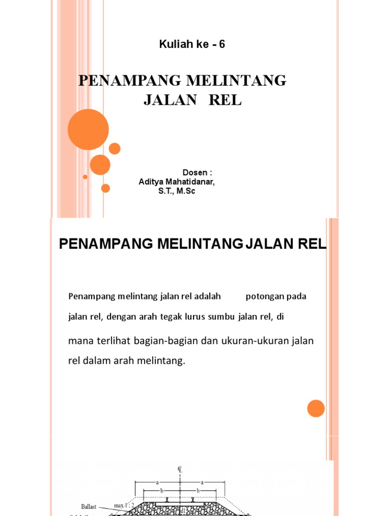 Kuliah 6 Penampang Melintang Jalan Rel | PDF