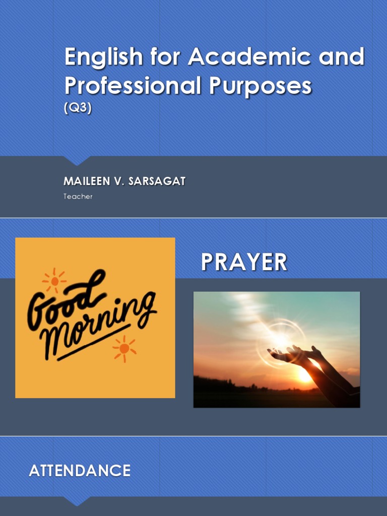 Eapp Thesis Statement With Task PDF | PDF