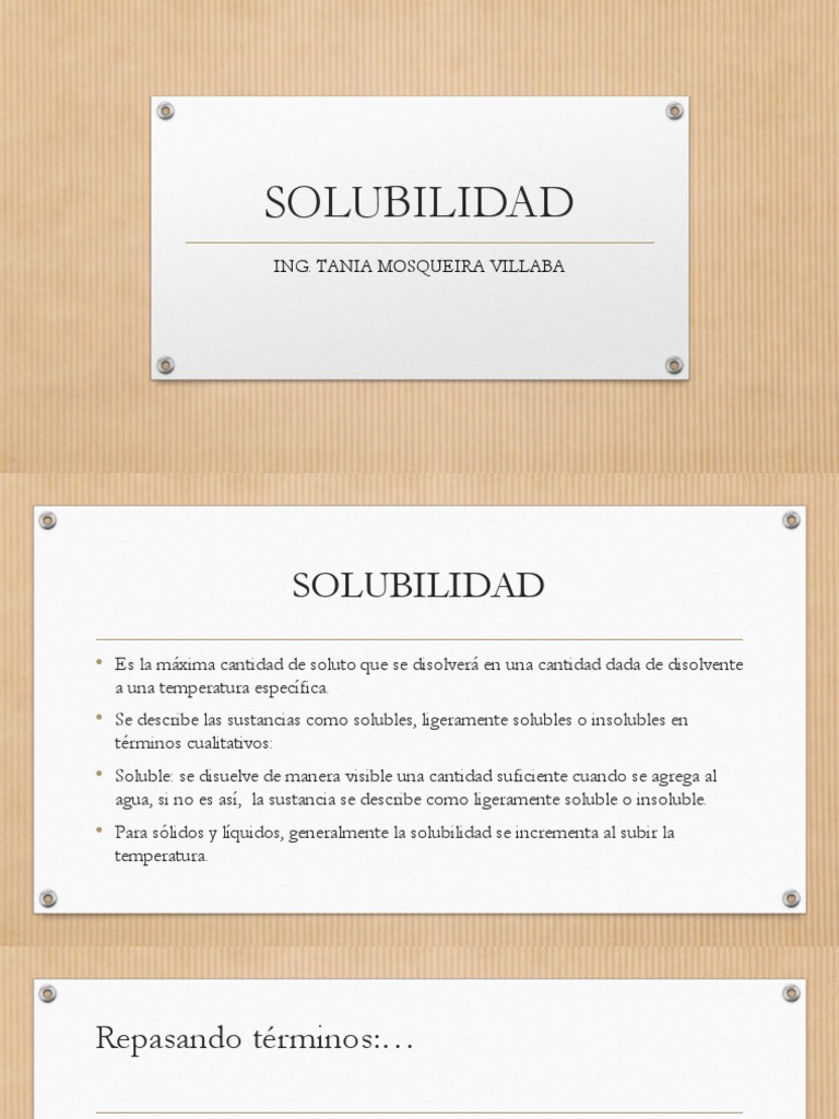 Solubilidad PDF | PDF