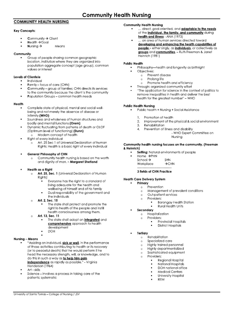 Community Health Nursing PDF | PDF