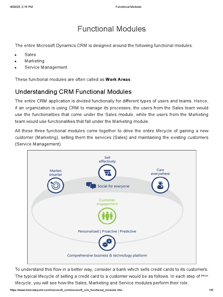 CRM Functional Modules PDF | PDF | Customer Relationship Management | Sales