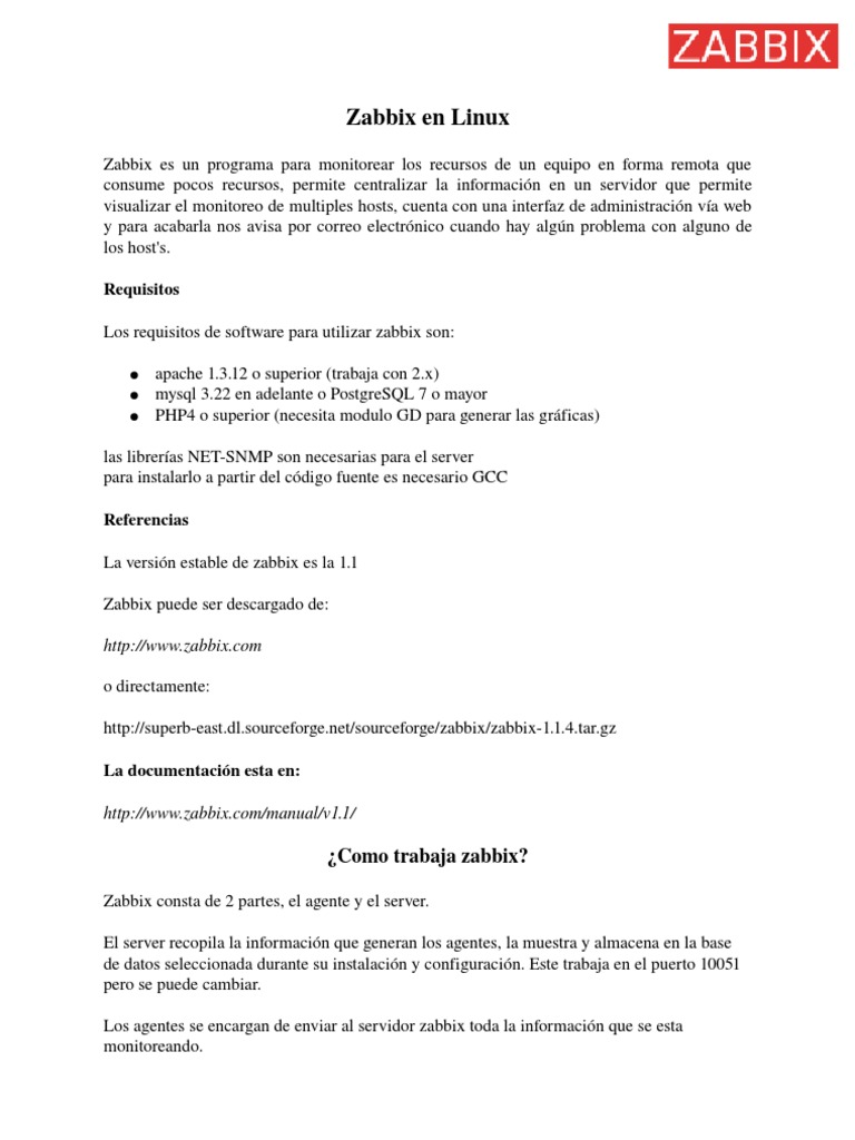 Manual Zabbix | PDF | Mi sql | Servidor (Computación)