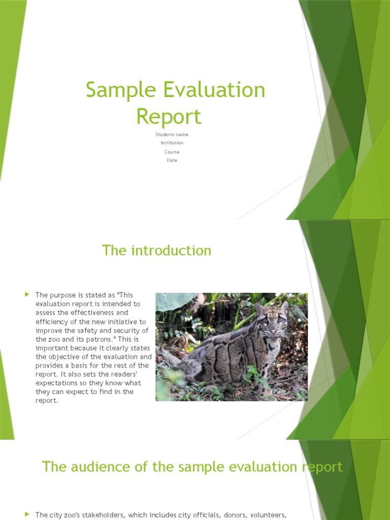 Sample Evaluation Report Final | PDF