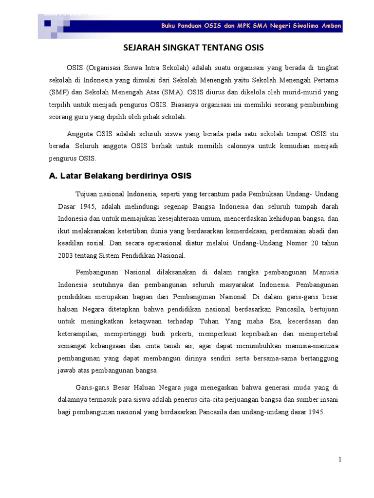 Buku-Panduan-Pelaksanaan-OSIS-dan-MPK.docx | PDF