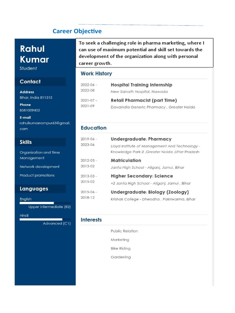 Resume Rahul Kumar - Odt | PDF