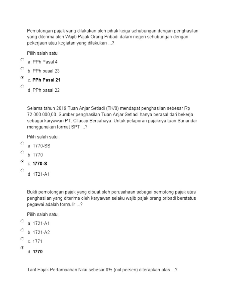 Panduan Pajak untuk Wajib Pajak Pribadi | PDF