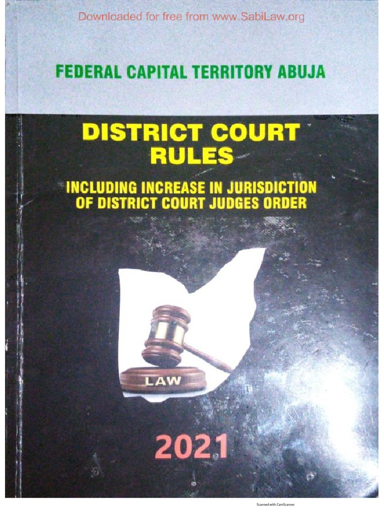 FCT District Court Rules 2021 PDF | PDF