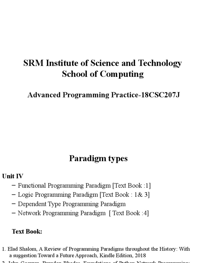 Unit2 Functional Logic Programming Pdf 