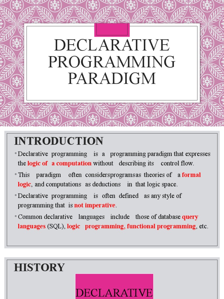 Declarative Programming Paradigm Introduction | PDF | Extensible ... Declarative Programming Paradigm Introduction | PDF | Extensible ...