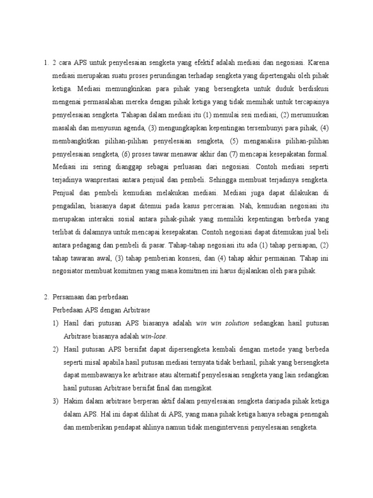 Arbitrase Dan Aps | PDF