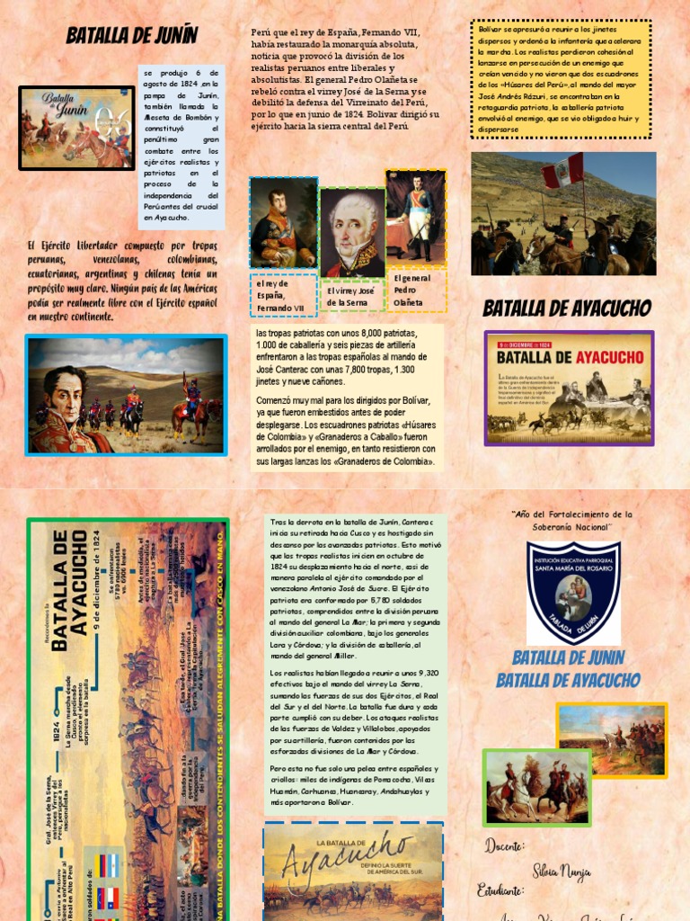 batalla junin y ayacucho.pdf | PDF | Perú | Guerra