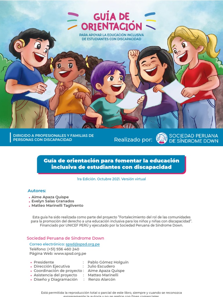 Guía de Orientación para Apoyar La Educación Inclusiva | PDF ...