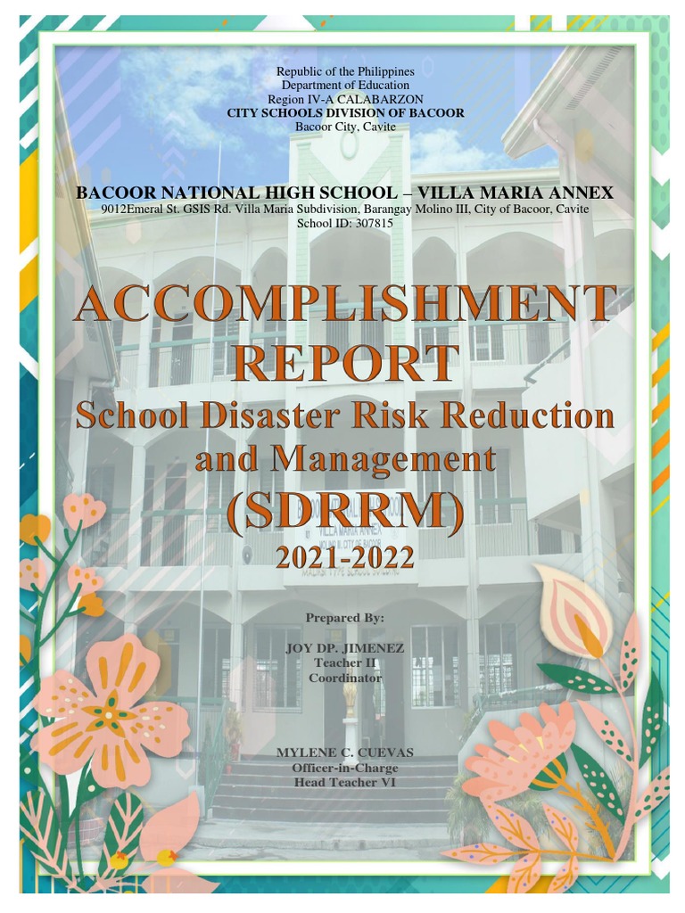 Schools Disaster Risk Management Plan | PDF