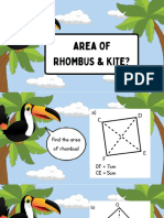 Geometry Worksheet 11.2 - Area - Rhombus & Kite Area | PDF