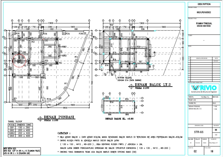 denah pembalokan | PDF