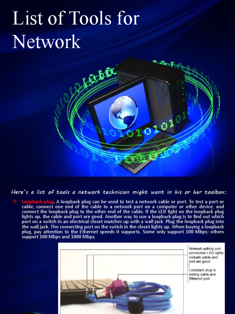 Essential Tools for Network Technicians | PDF | Telecommunications ...