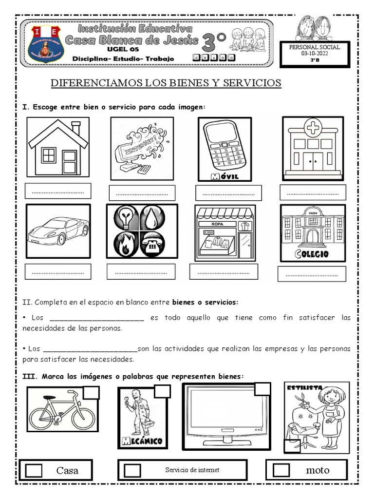 Ficha de Bienes y Servicios | PDF