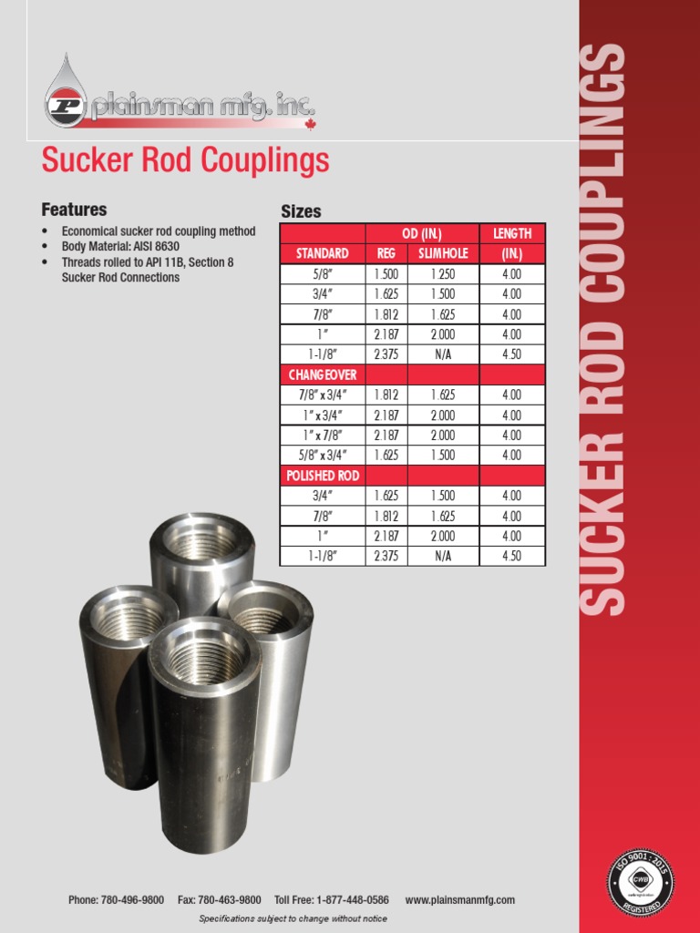Sucker Rod Couplings PDF | PDF