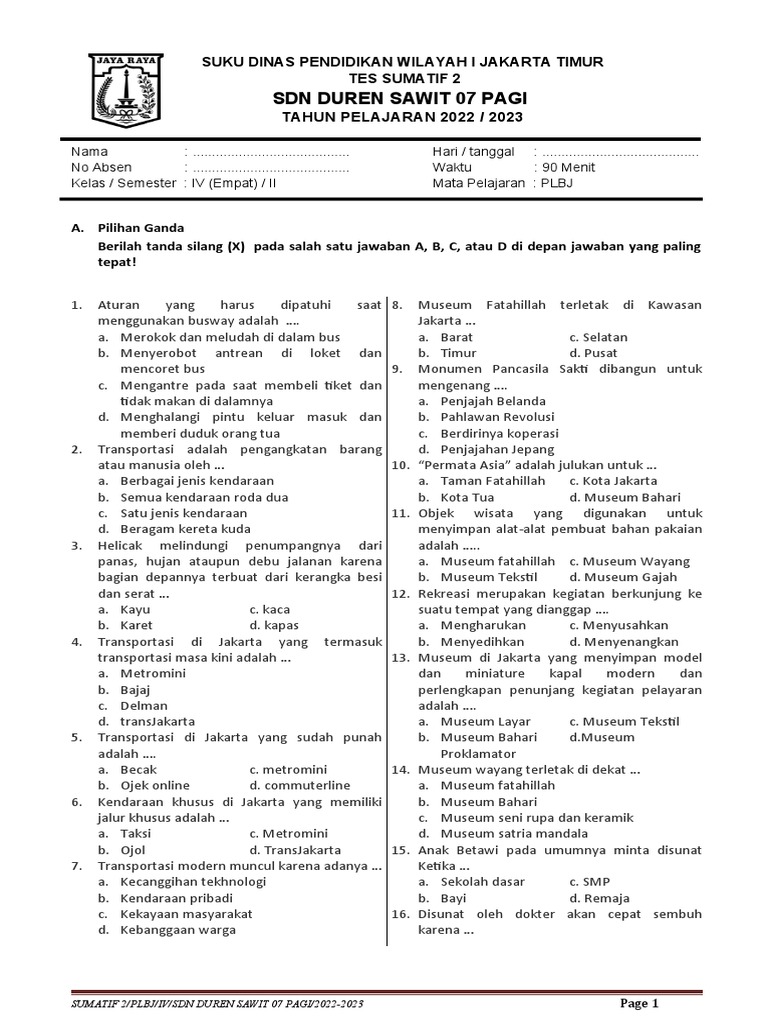 SUMATIF 2 PLBJ Bu Puji | PDF