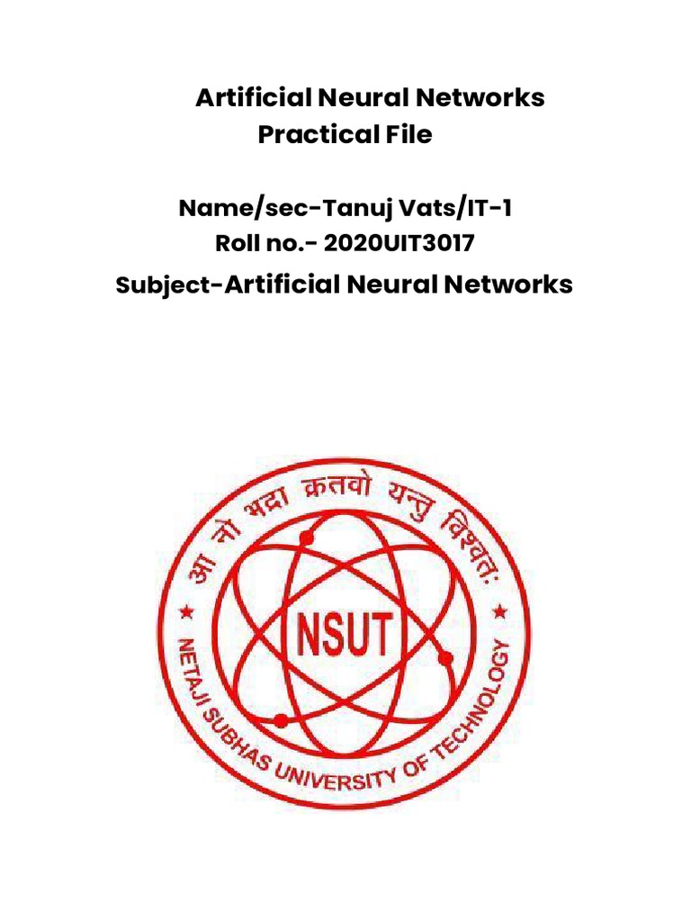 Artificial Neural Networks PDF | PDF