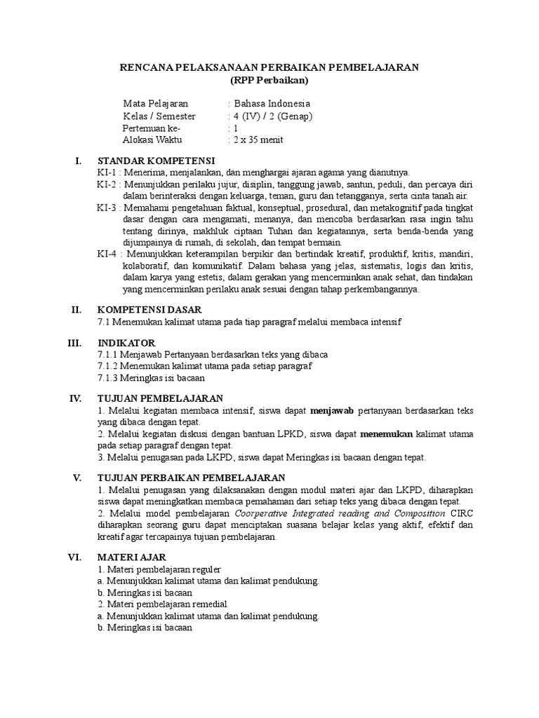RENCANA PELAKSANAAN PERBAIKAN PEMBELAJARAN UNIVERSITAS TERBUKA | PDF