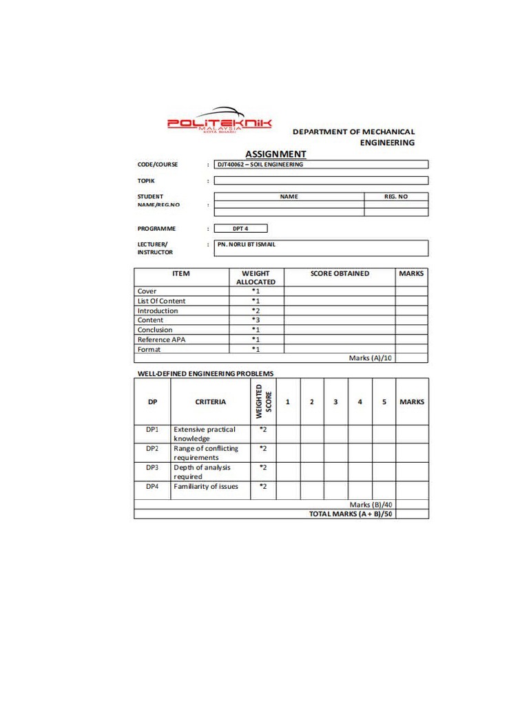 Assignment Soil | PDF Assignment Soil | PDF
