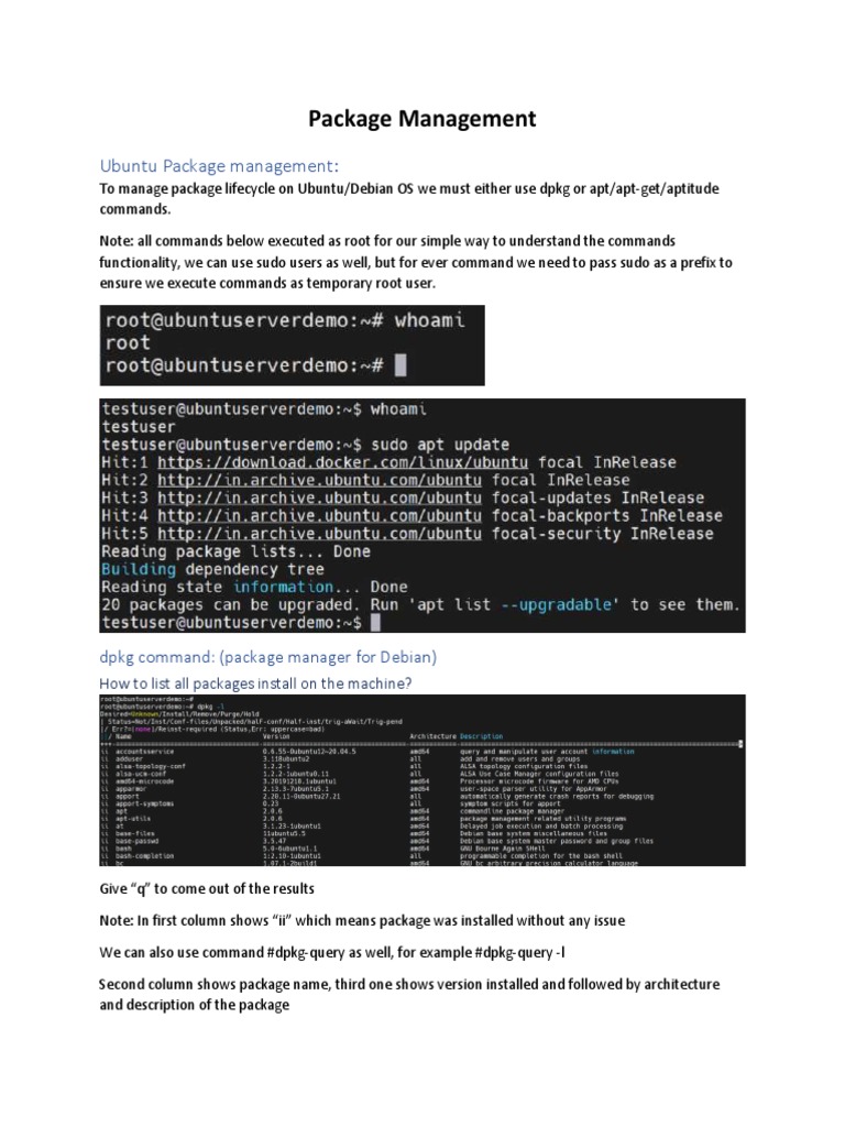 Linux Package Management Pdf Pdf