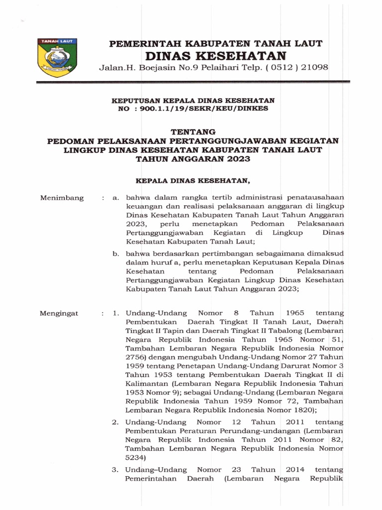 SK Pedoman SPJ 2023 PDF | PDF