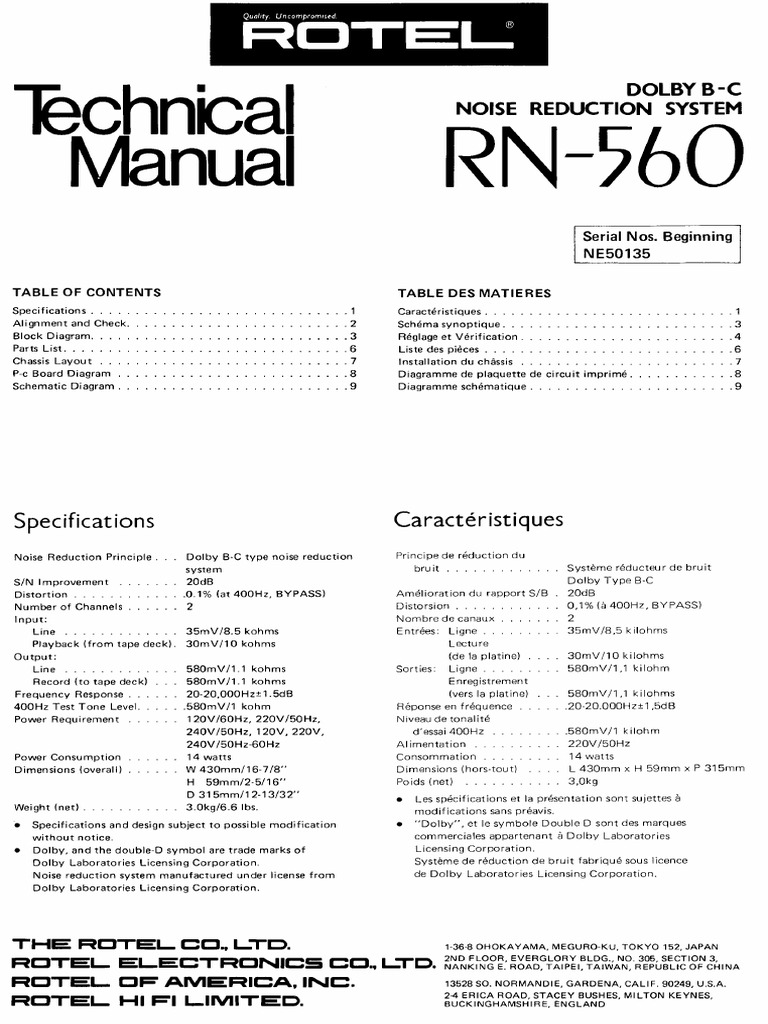 RN 560 TM PDF | PDF