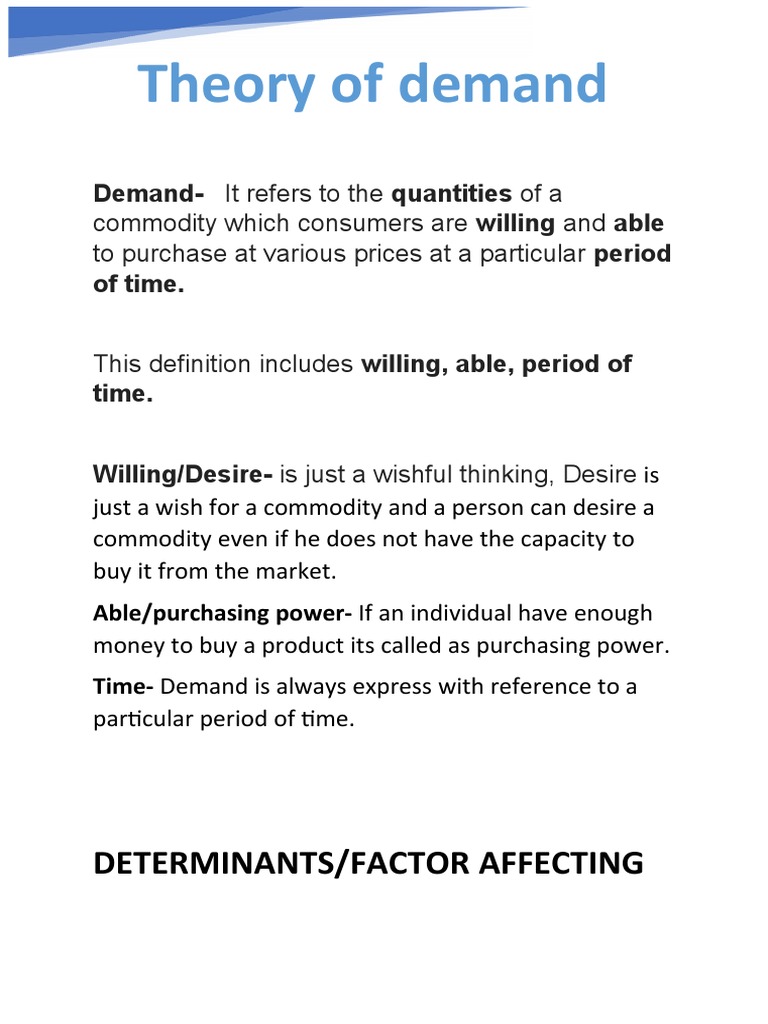 Economics Demand | PDF