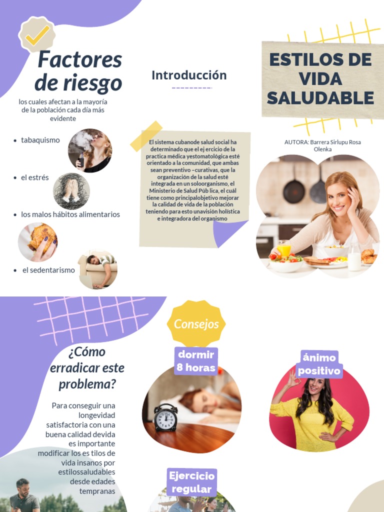 Tríptico Sobre Estilo de Vida Saludable | PDF