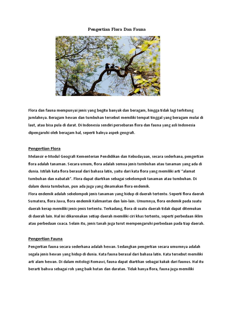 Pengertian Flora Dan Fauna | PDF | Griya & Taman