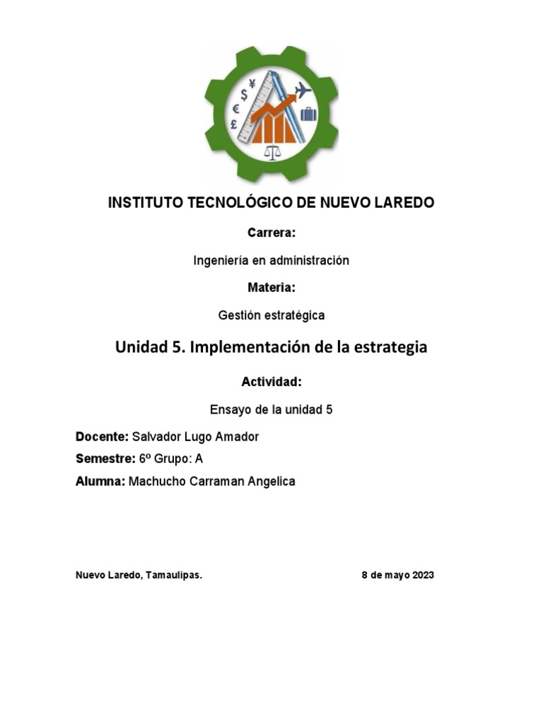 ENSAYO UNIDAD 5 (Recuperado Automáticamente) | PDF