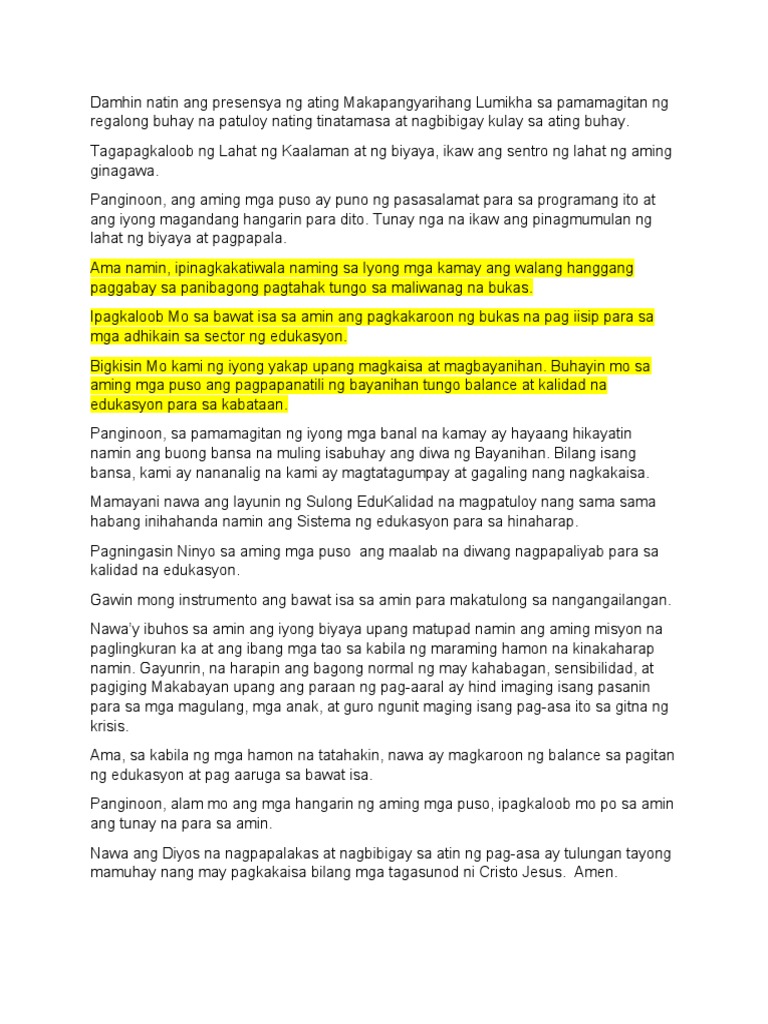 Prayer Tagalog | PDF