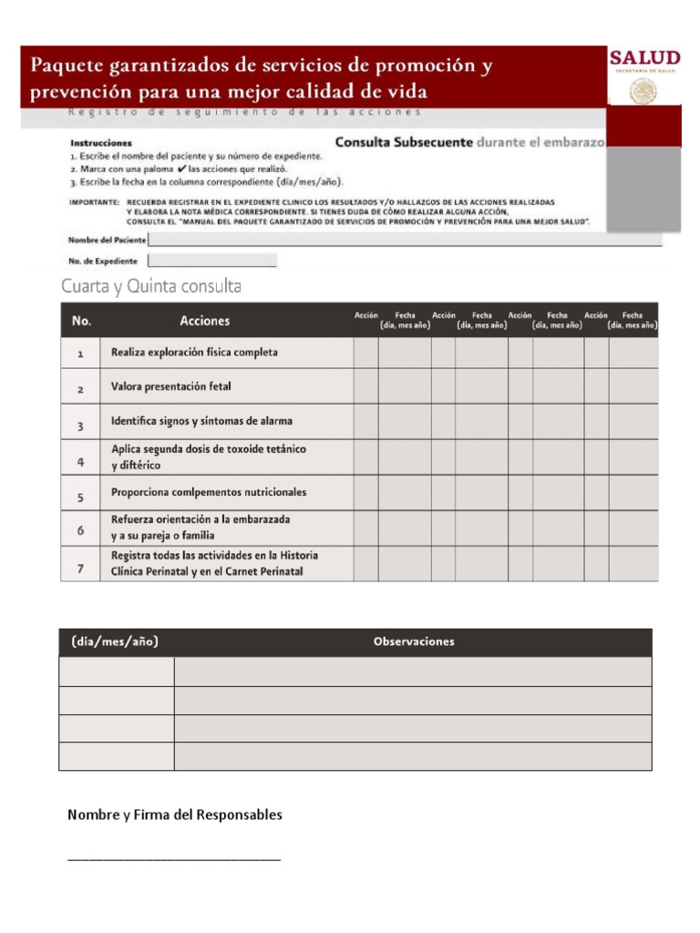 Paquete garantizado 4ta y 5ta consulta embarazo.pdf | PDF