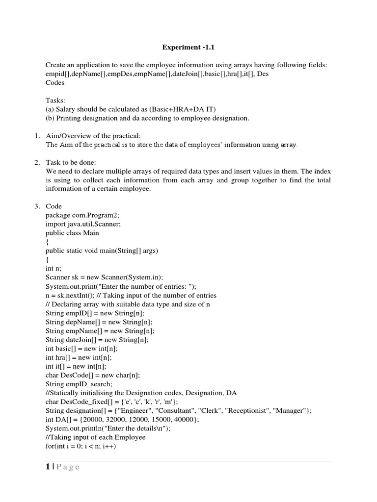 PBLJ Lab Manual PDF | PDF