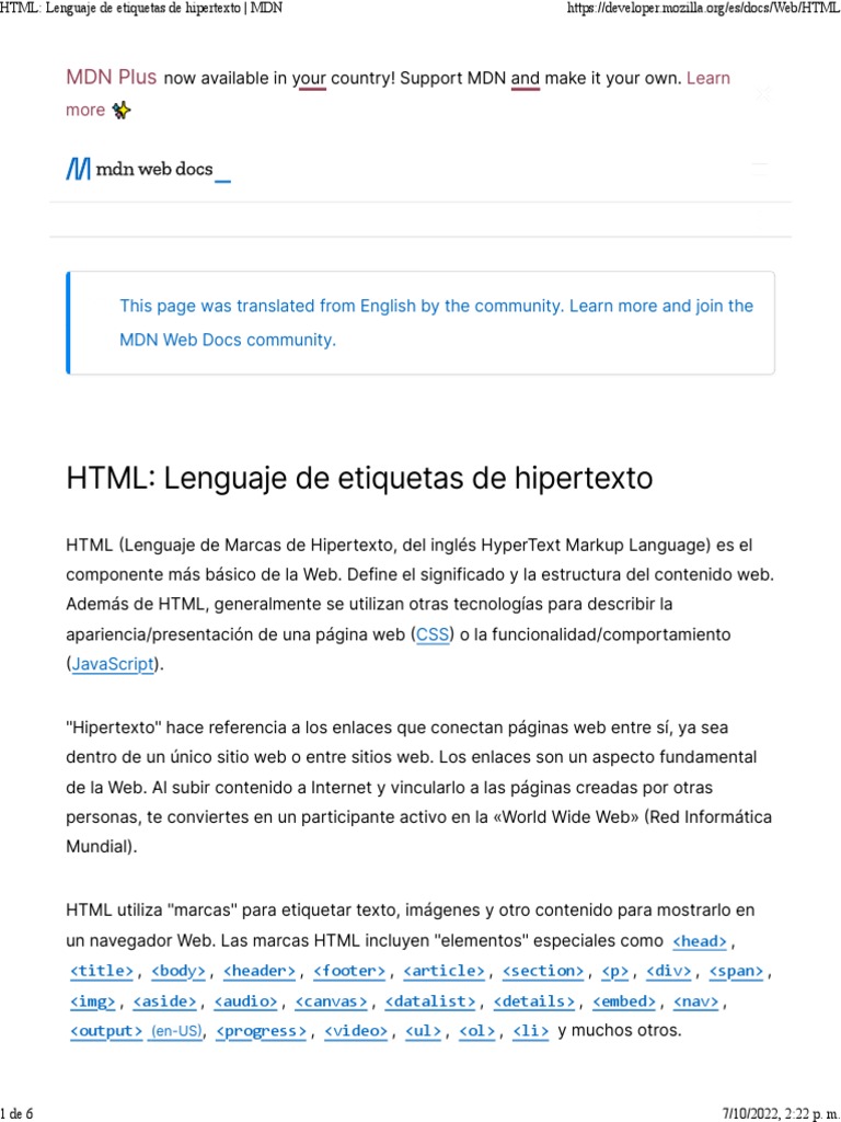 Que Es HTML PDF | PDF | HTML | Red mundial